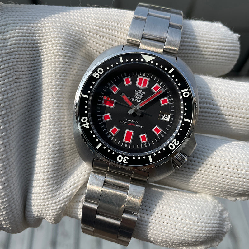 6105 Turtle Automatic Watch On Sale | Steeldive 200m Diver Watch ...